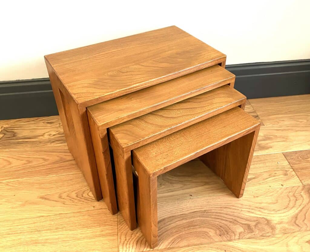 Vintage Ercol 495 Square Nesting Tables - Village Vintage