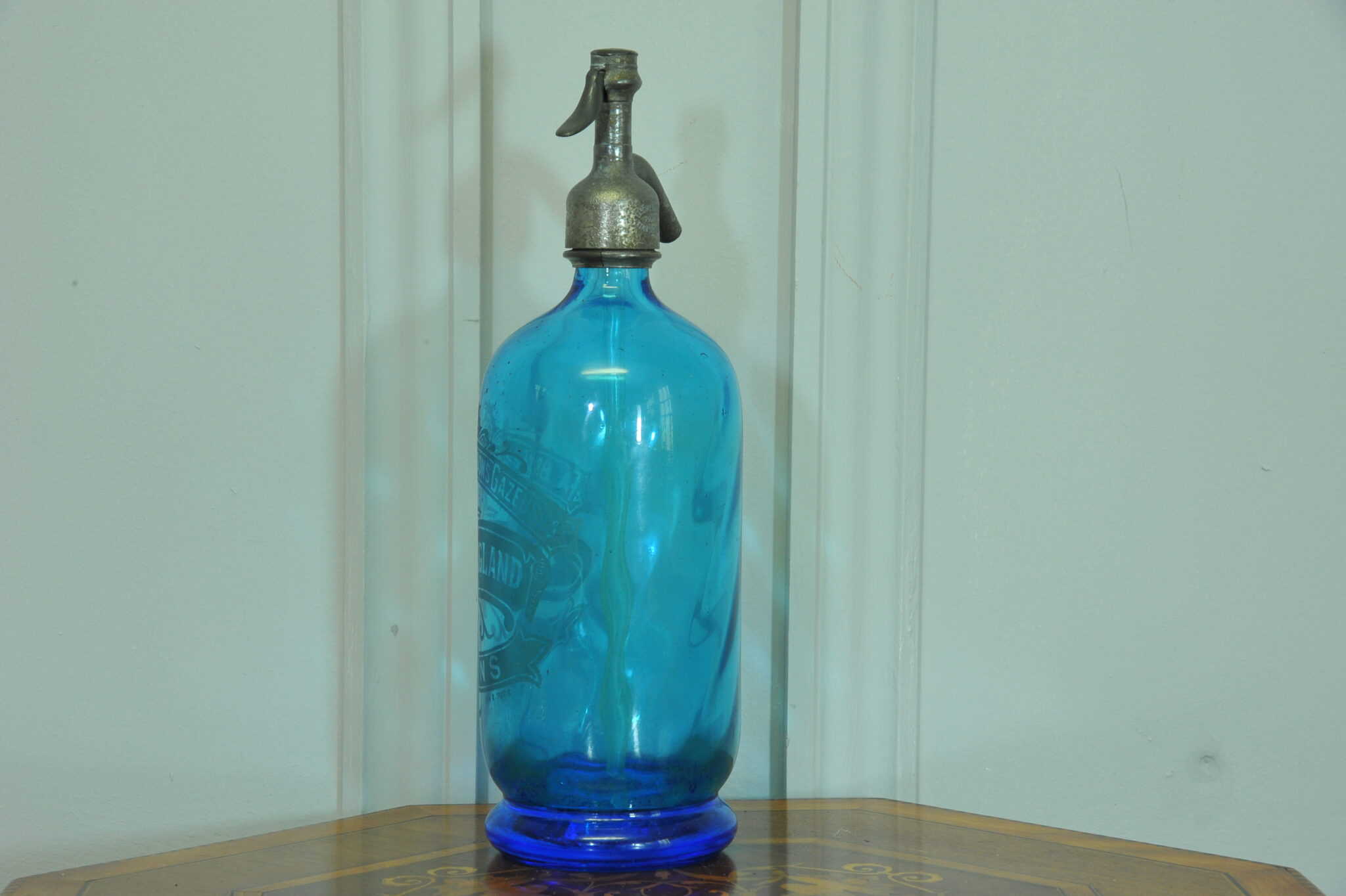 Vintage Blue Glass French Soda Syphon - Village Vintage