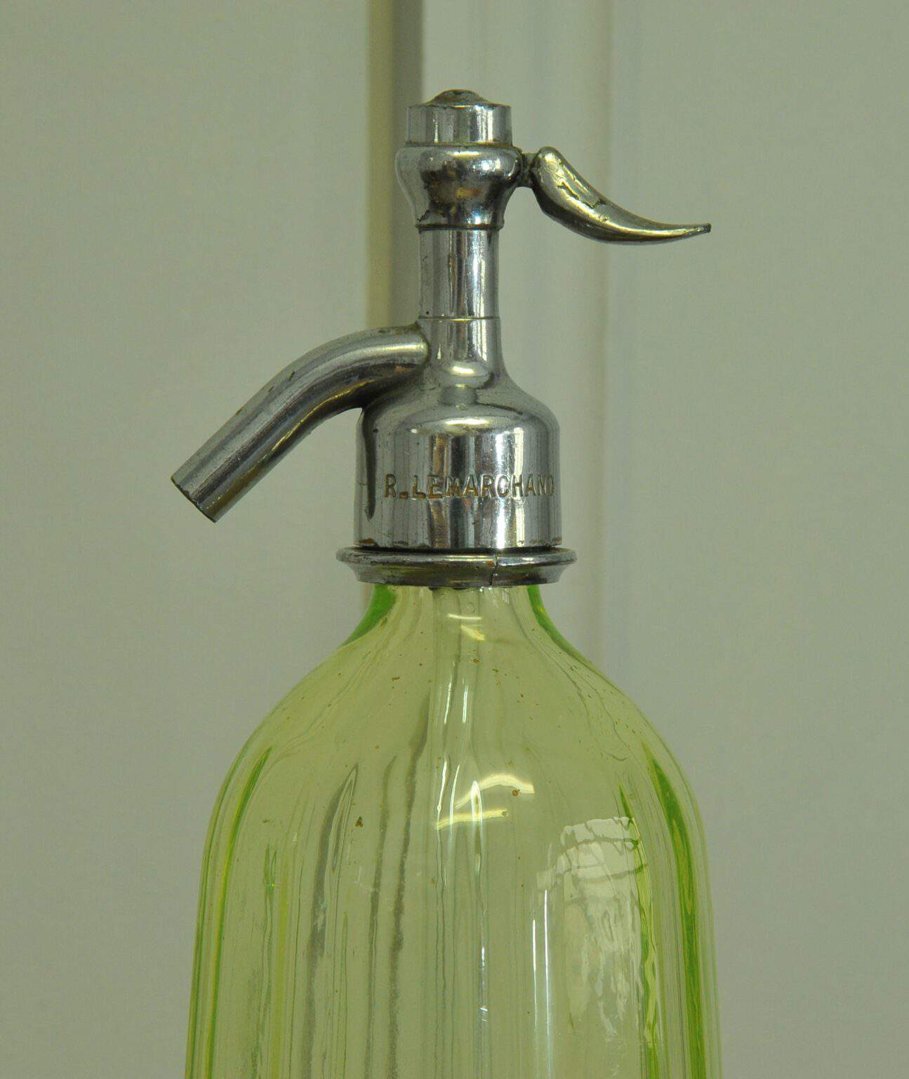 Vintage French Yellow Uranium Glass Soda Syphon - Village Vintage